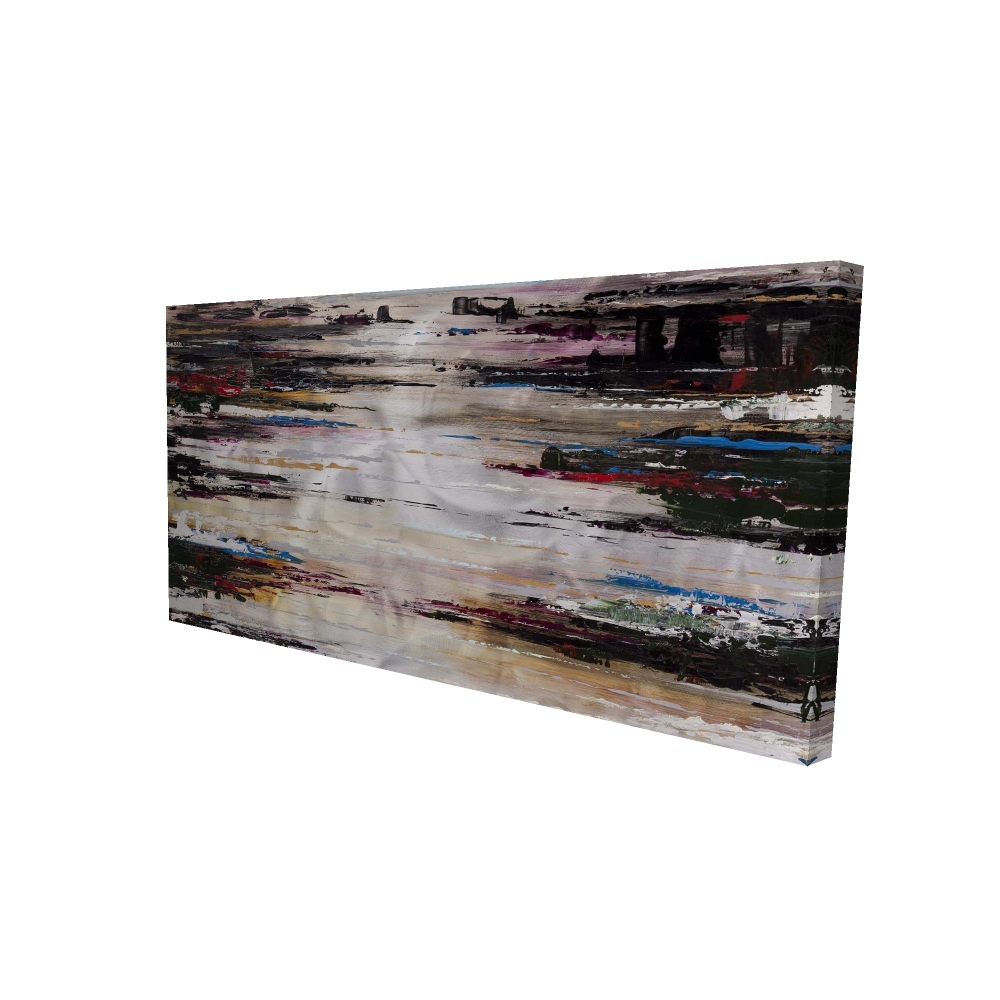 Abstract runny paint | Framed print on canvas 36" x 36"