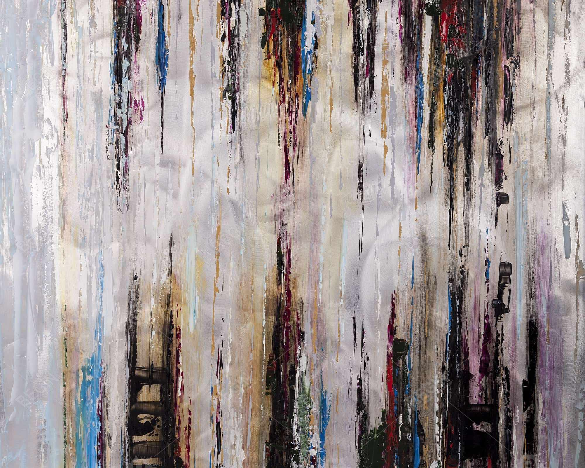 Abstract runny paint | Framed print on canvas 36" x 36"